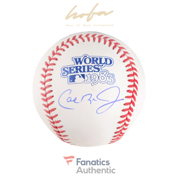 Cal Ripken Jr Baltimore Orioles Autographed 1983 World Series Logo ...